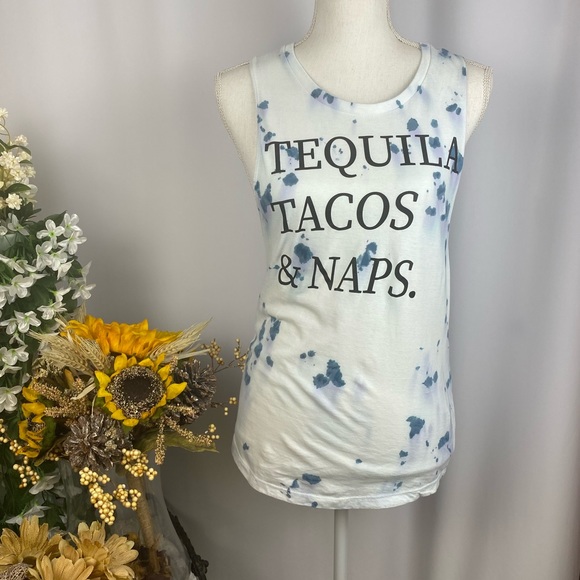 Tops | Tequila Taco And Naps Muscle Top Small | Poshmark